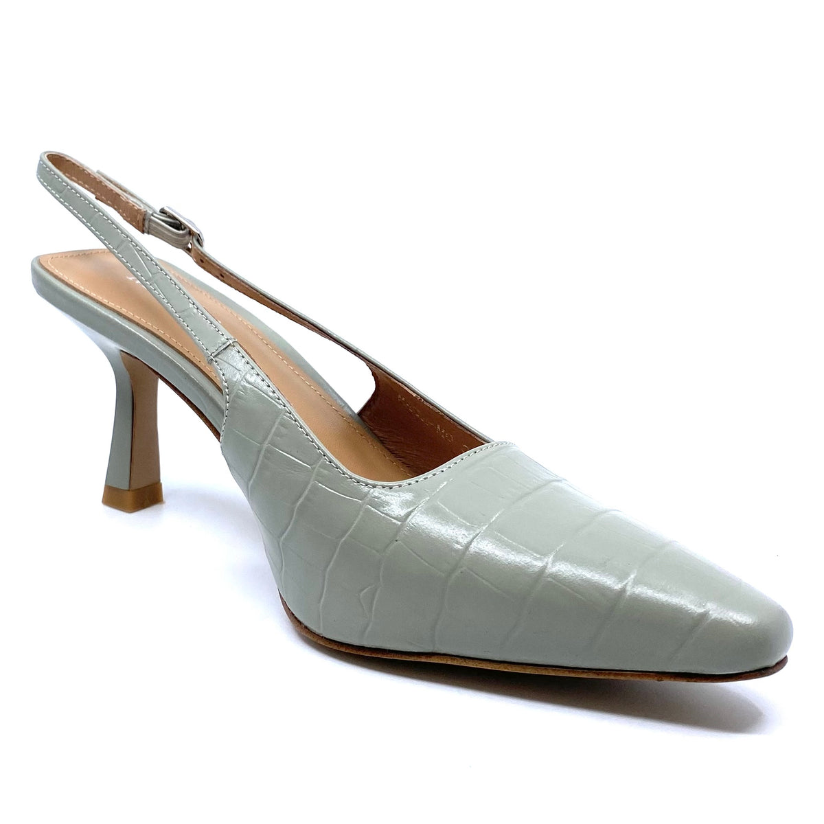 Mollini Maya Sage Croc Leather – Miss Gladys Sym Choon