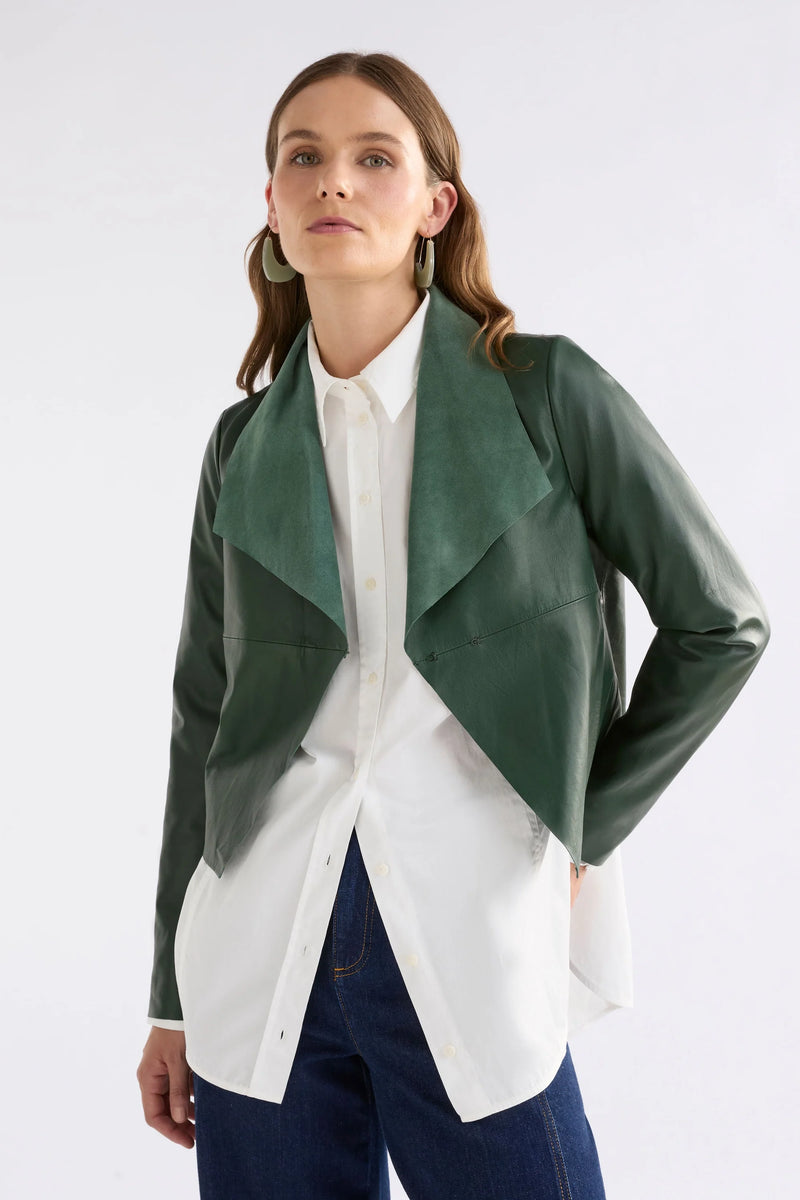 Elk Fine Leather Jacket Milan Green – Miss Gladys Sym Choon