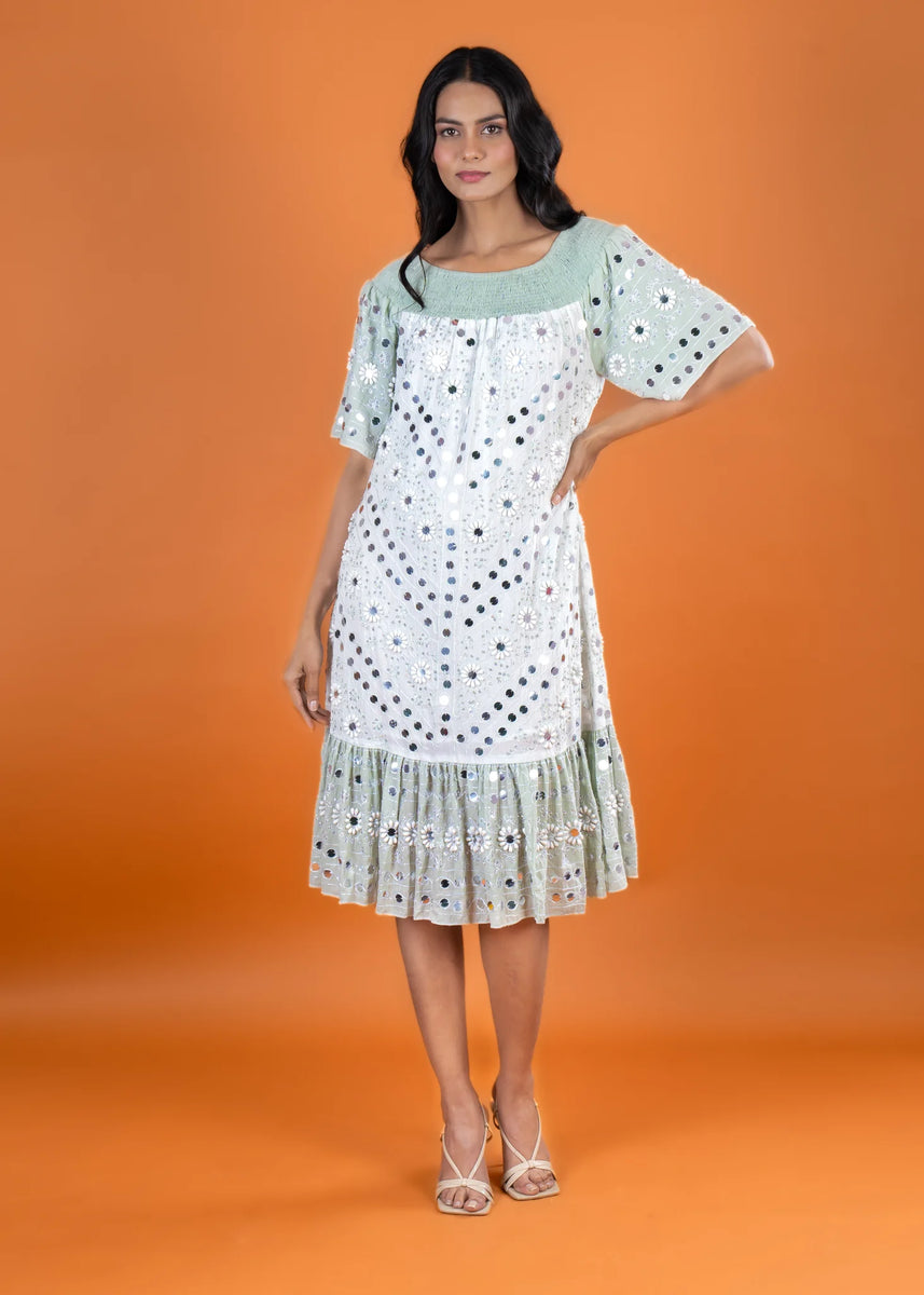 Anannasa Angel Tunic Dress Mint – Miss Gladys Sym Choon