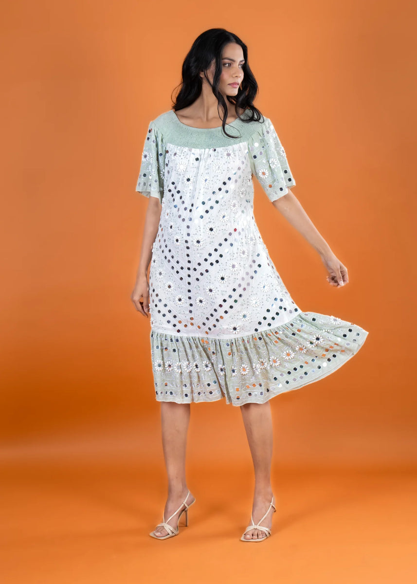 Anannasa Angel Tunic Dress Mint – Miss Gladys Sym Choon