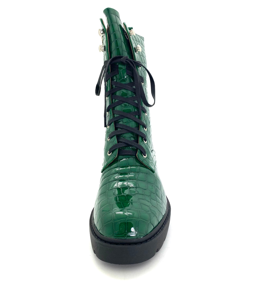 Django & Juliette Ustern Emerald Patent Croc Leather – Miss Gladys Sym ...