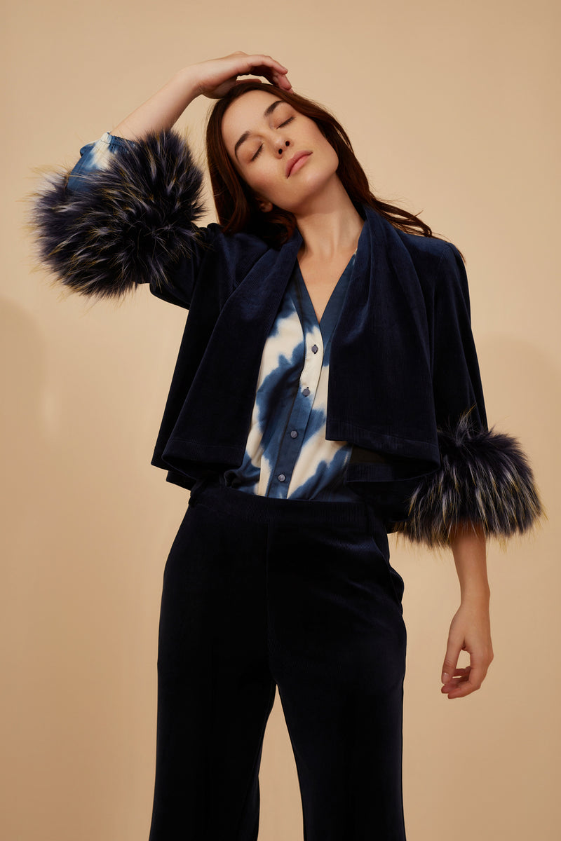 Traffic People Mia Jacket Navy – Miss Gladys Sym Choon