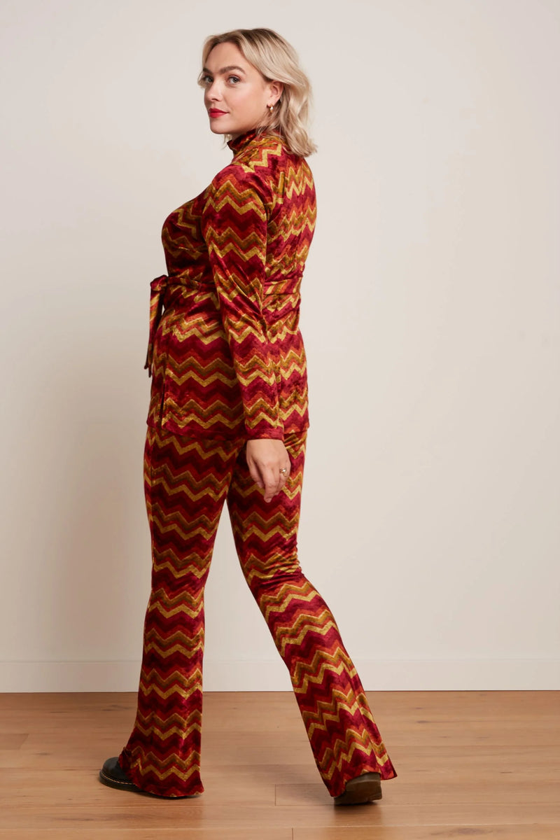 King Louie Flared Pants Penny Cabernet Red – Miss Gladys Sym Choon