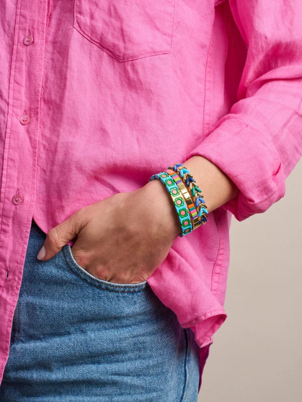 Tiger Tree Green Daisy Tile Bracelet – Miss Gladys Sym Choon